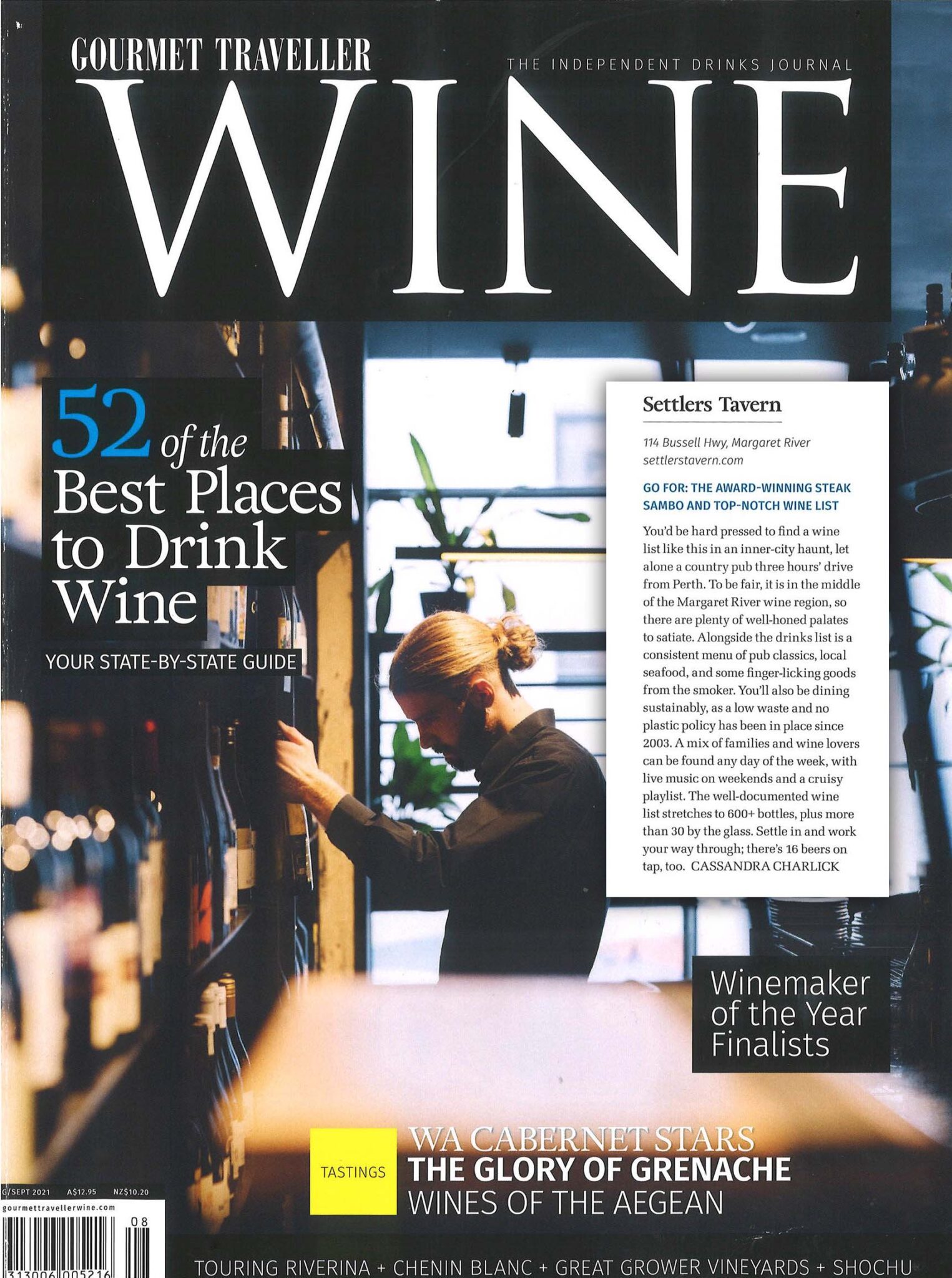 Gourmet Traveller Wine Highlights Settlers Tavern as one of the 52 Best ...